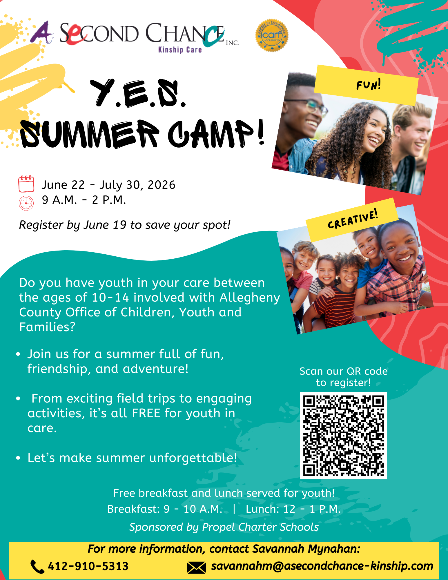 Y.E.S. Summer Camp is Back! - A Second Chance, Inc.